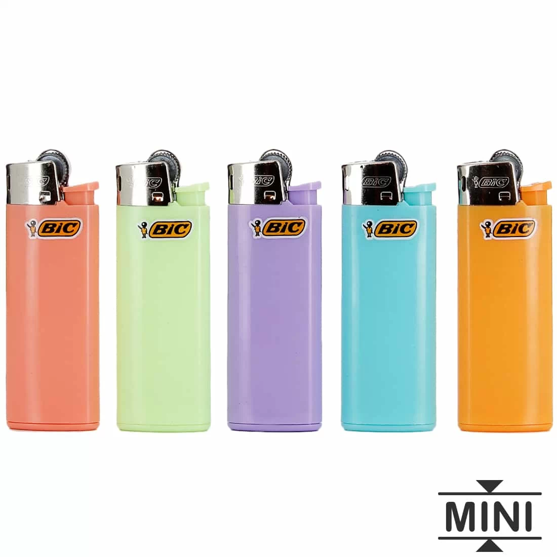5 briquets Bic mini à pierre Pastel - 5,00€